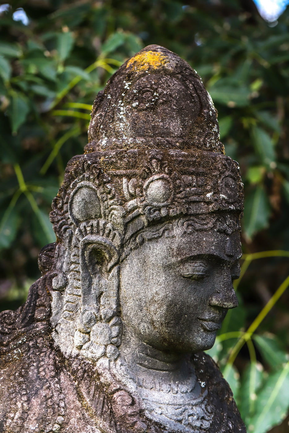 Lava Stone Seated Devi Tara Statue — Indo Pacific Emporium